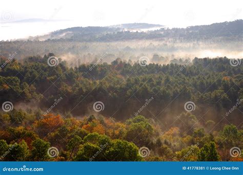 Вид с воздуха горячего воздушного шара плавая над стороной страны Вермонта Стоковое Изображение