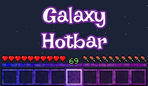 Galaxy Hotbar Overlay Minecraft Texture Pack