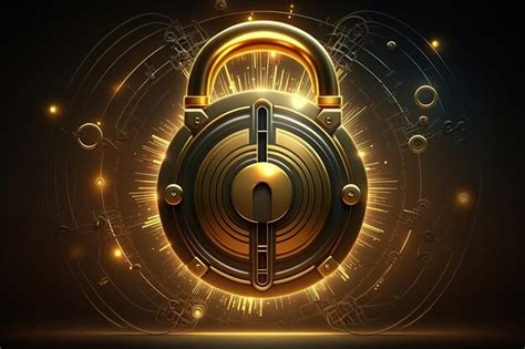 Premium Ai Image Super Technological Padlock With Circuits Data Security Concept Background