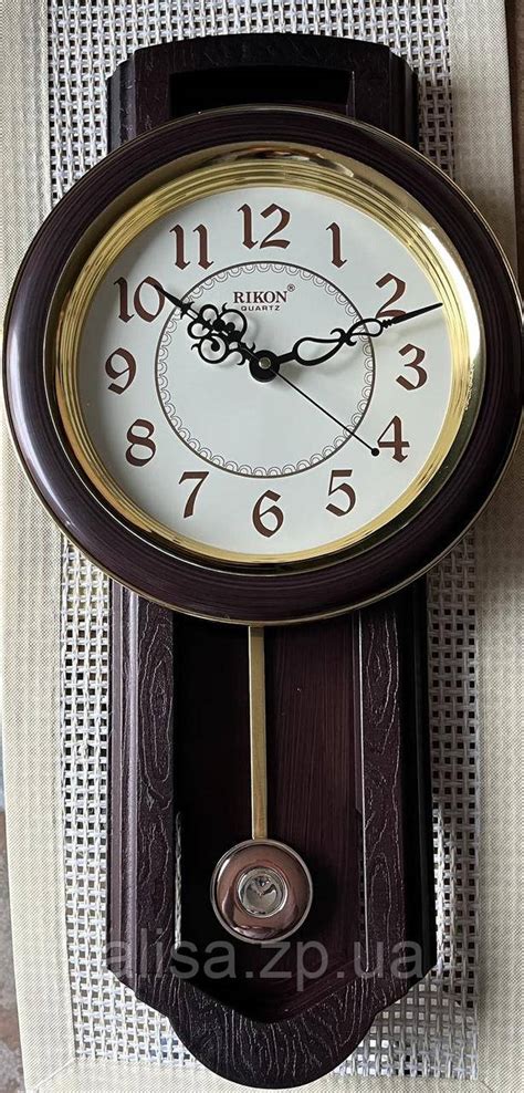 Часы настенные с маятником коричневые 4551 Id 1749528945 цена 680 ₴ купить на Prom Ua