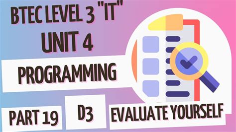 Btec Level 3 It Unit 4 Programming Part 19 Bandc D3 Review