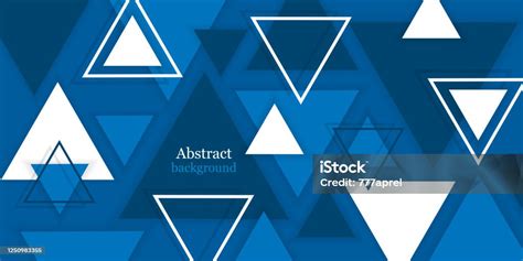 삼각형 배경입니다 파란색과 흰색 삼각형이 있는 추상적인 배경입니다 벡터 일러스트레이션 기하학적 모양입니다 조각 배경 3d 다각형 0명에 대한 스톡 벡터 아트 및 기타 이미지