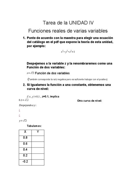 Tarea De La Unidad Iv Funciones De Varias Variables Descargar Gratis Pdf Degradado Vector