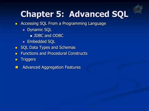 Ppt Chapter 5 Advanced Sql Powerpoint Presentation Free Download