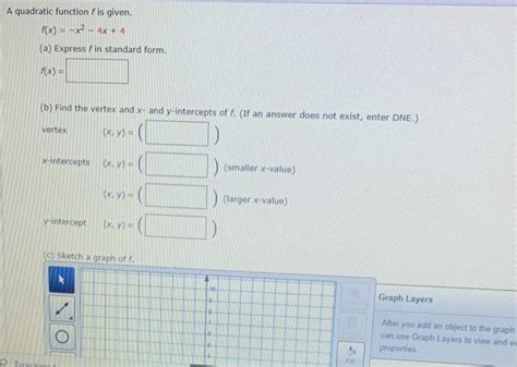 solved a quadratic function fis given f x x2 4x 4