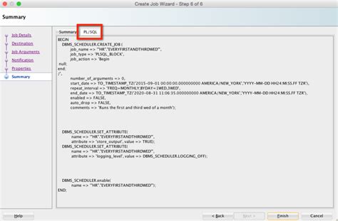 Job Frequency With Dbmsscheduler And Sql Developer