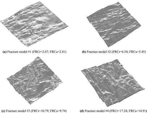 Four Rough Fractures Used To Demonstrate The Difference In Roughness