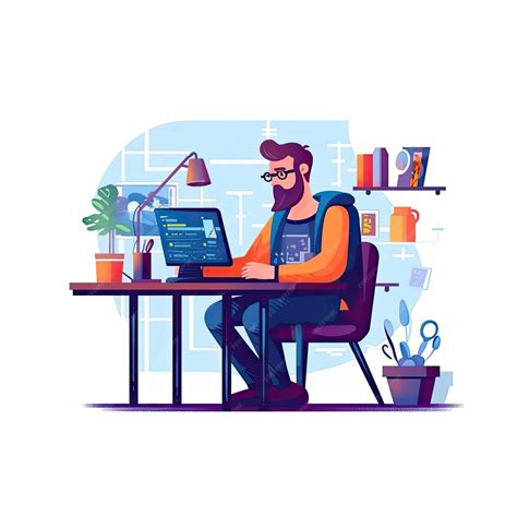 Premium Photo Developer At Computer Engineer Coding Hacker Concept