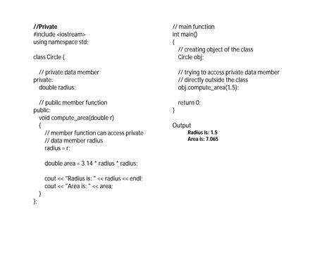 Access Specifiers Public Private Protected C Pdf