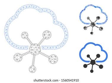 Mesh Cloud Network Model Triangle Mosaic Stock Vector Royalty Free Shutterstock