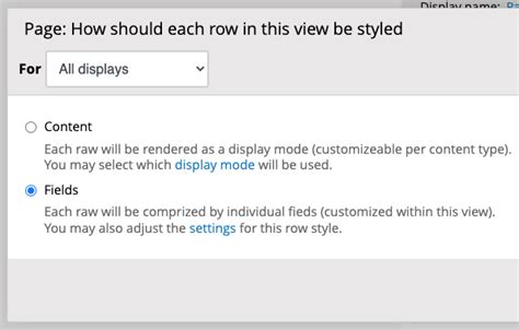 Ux Views Interface Show Content And Show Fields May Be