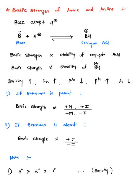 Basicity Amine Aniline Basic Strength Of Amine And Aniline Base