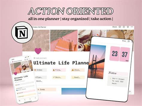 Notion Template Life Planner All In One Notion Template Notion Dashboard Ultimate Notion