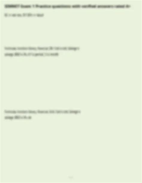 Simnet Exam 1 Practice Questions With Verified Answers Exams Nursing Docsity