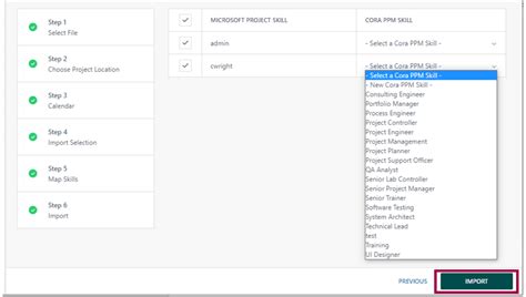 Importing From Microsoft Project Msp