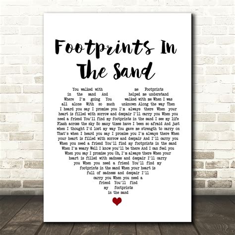 Footprints In The Sand Poem Printable