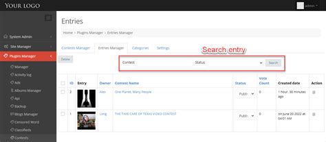 How Does Admin Manage Entries Moosocial
