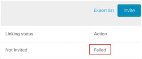 Failed Error When Trying To Link Webex Users To Webex In Control Hub