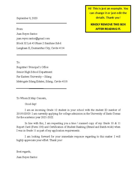 Format Request Letter September 8 2020 From Juan Reyes Santos Juanreyesgmail Block 32