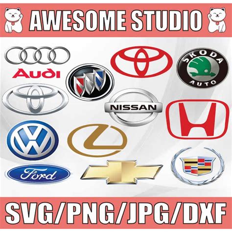 12 Car Brands Logos Svg Car Cutting File Car Logos Svg Sp Inspire