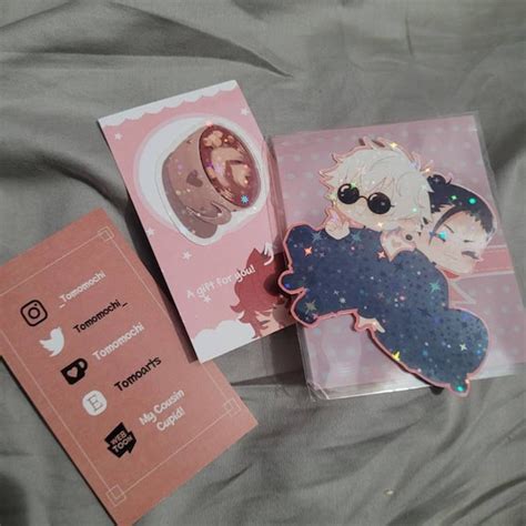 3 Inch Satosugu Jjk Anime Sticker Holographic Waterproof Etsy