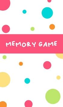 My Classroom Memory Game By Johanna Garcia TPT