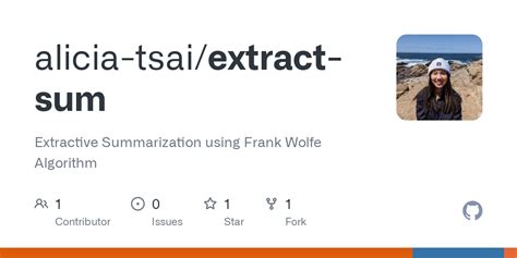 Github Alicia Tsaiextract Sum Extractive Summarization Using Frank