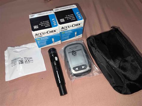 Accu Chek Guide Glucometer Set With Test Strips Health And Nutrition Health Monitors And Weighing