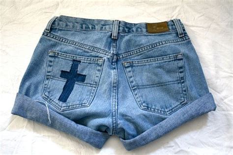 Vtg High Waisted Cross Cut Out Shorts Medium Womens Shorts Shorts