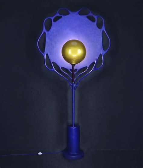 Floor Standing Lamp Bleu Rococo JoËl Bartz Clay Contemporary