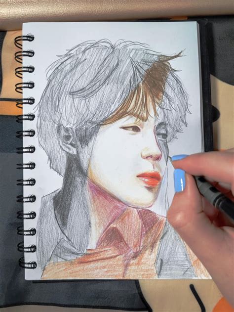 Jimin Pencil Drawing Rheungtan