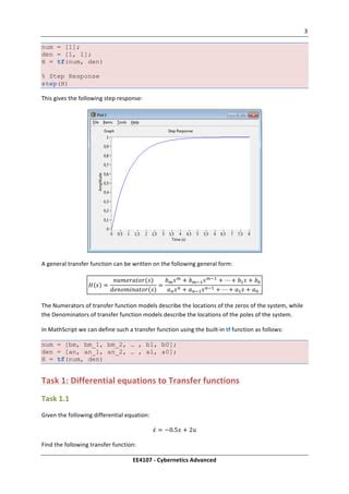 Exercise A Transfer Functions Solutions PDF