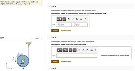 The Reel Of Rope Has The Angular Velocity ω 35 Rads And Angular