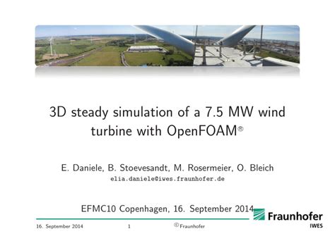 Pdf 3d Steady Simulation Of A 75 Mw Wind Turbine With Openfoam