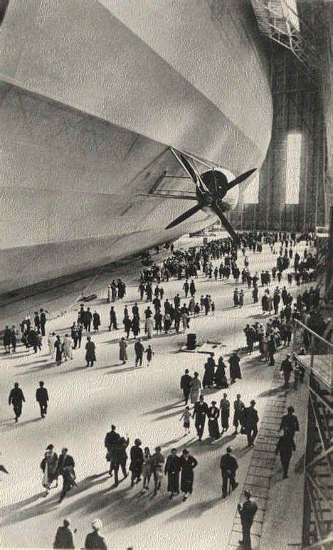 Inside The Hanger With The Graf Zeppelin Boarding Passengers Zeppelin