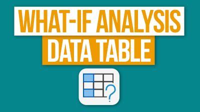 Excel What If Analysis Data Table Xelplus Leila Gharani