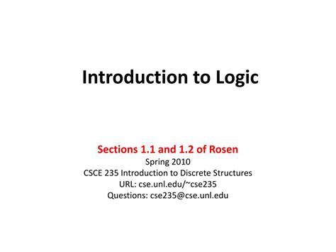 Ppt Introduction To Logic Powerpoint Presentation Free Download Id1712413