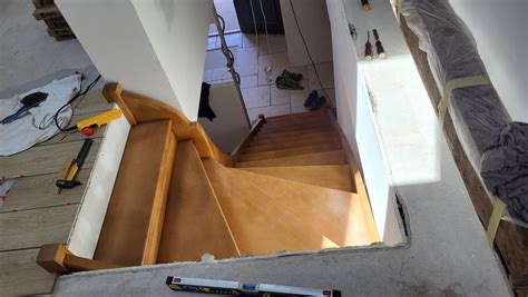 Escalier Quart Tournant Haut Par Latelier Vosgien Sur Lair Du Bois