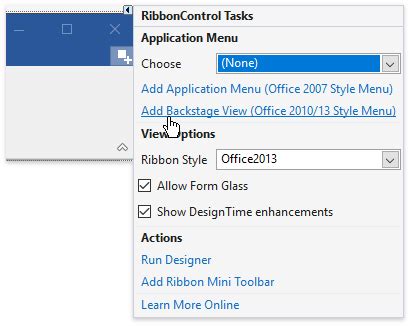 Backstageview Control Winforms Controls Devexpress Documentation