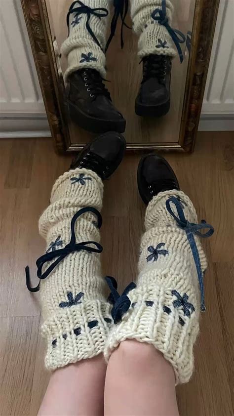 Cute Knitted Leg Warmers Einbysara Handmade With Love Knit Crochet