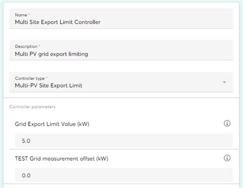 Maintaining Grid Export Below A Threshold By Limiting The Pv Output Multi Pv Site Export Limit