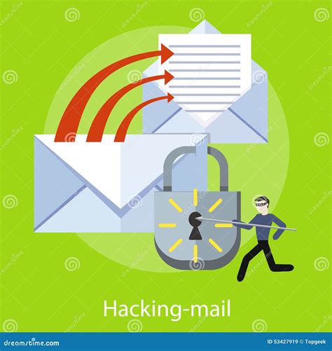 Hacking And E Mail Spam Stock Vector Illustration Of Network 53427919