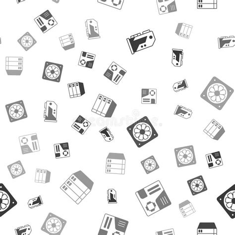 Set Video Graphic Card Motherboard Digital Chip Computer Cooler And Server Data Web Hosting