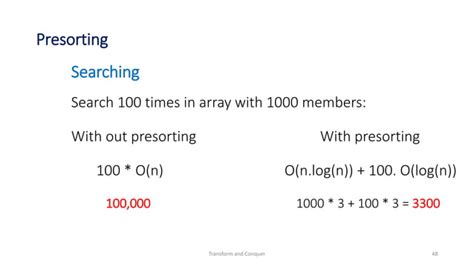 Advanced Algorithms Transform And Conquer Ppt