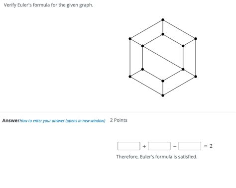 Solved Verify Euler S Formula For The Given Graph Answer Chegg Com