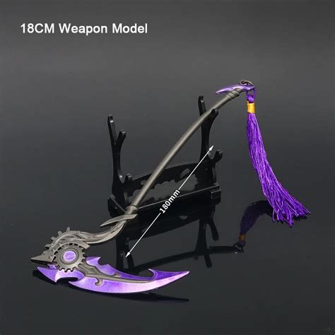 18cm Anime Peripherals Zinc Alloy Weapon Model Purple Sickle Full Metal