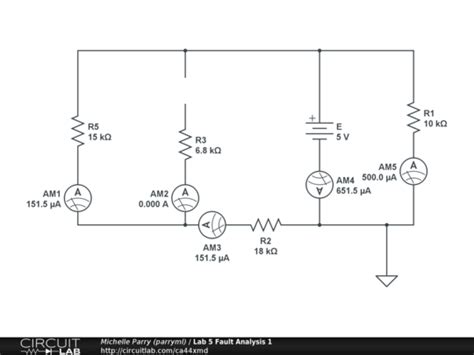 Lab 5 Fault Analysis 1 CircuitLab
