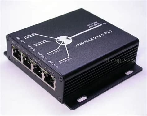 Passive 4 Ports Poe Ieee802 3af Ethernet Extender Repeater For Cctv