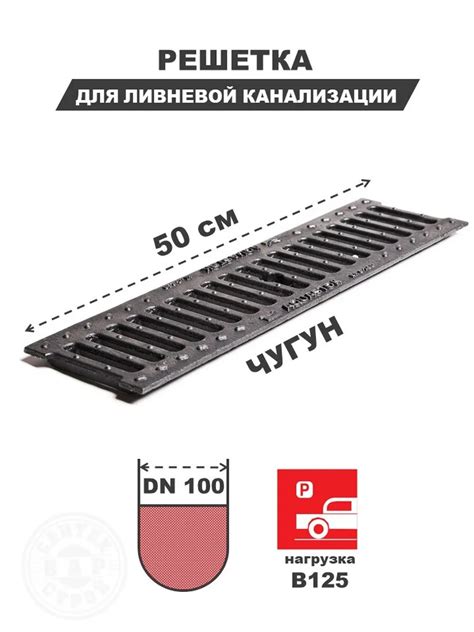 Решетка чугунная на лоток — купить по низкой цене на Яндекс Маркете