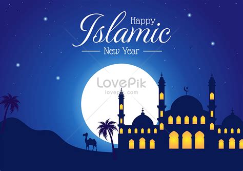 행복 한 이슬람 새 해 그림 일러스트 무료 다운로드 Lovepik